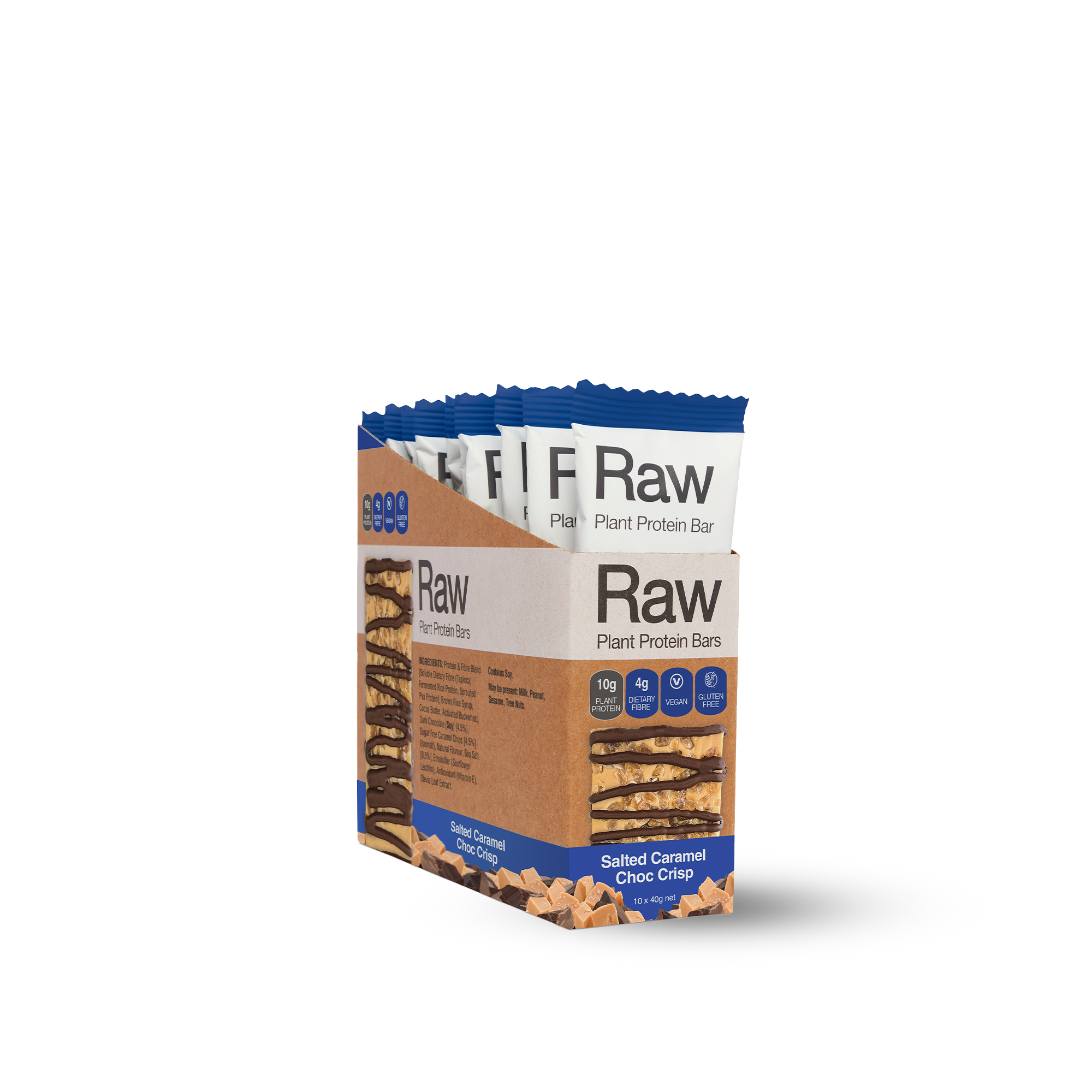 Raw Protein Bars Salted Caramel Choc Crisp | Vegan & Gluten-Free