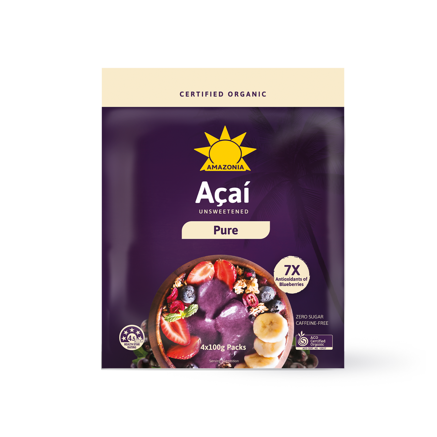 Amazonia Açaí Pure 4x100g Sachets
