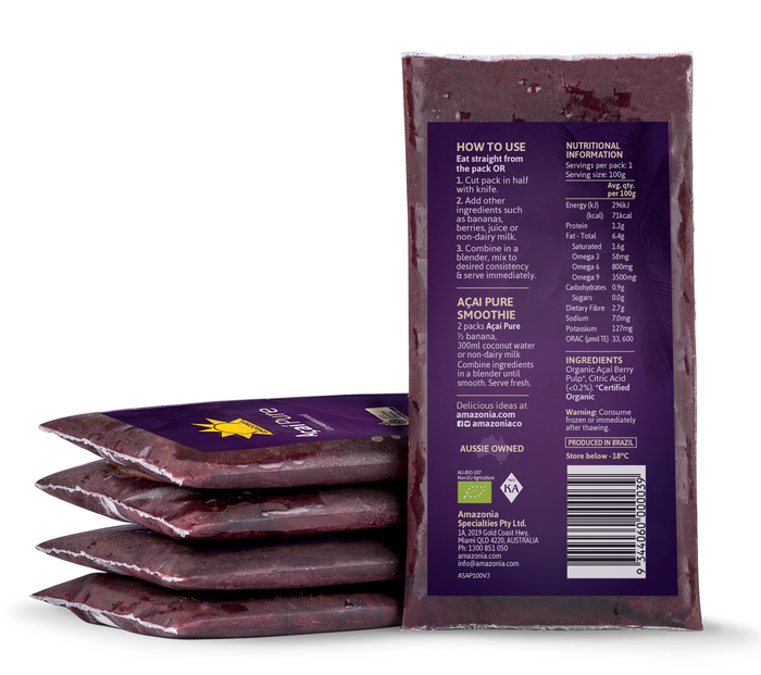 Amazonia Açaí Pure 4x100g Sachets